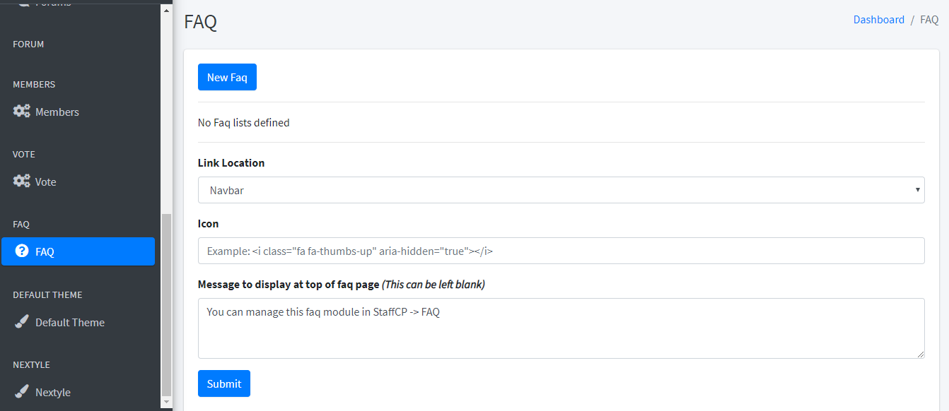 FAQ Module (For v2.0.0 pr5) • NamelessMC
